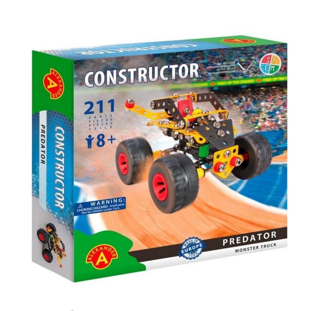 CONSTRUCTOR METAL TOY MONSTER TRUCK PREDATOR 211 PCE - Discount Cash ...